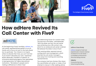 How adHere Revived Its Call Center with Five9 | Five9